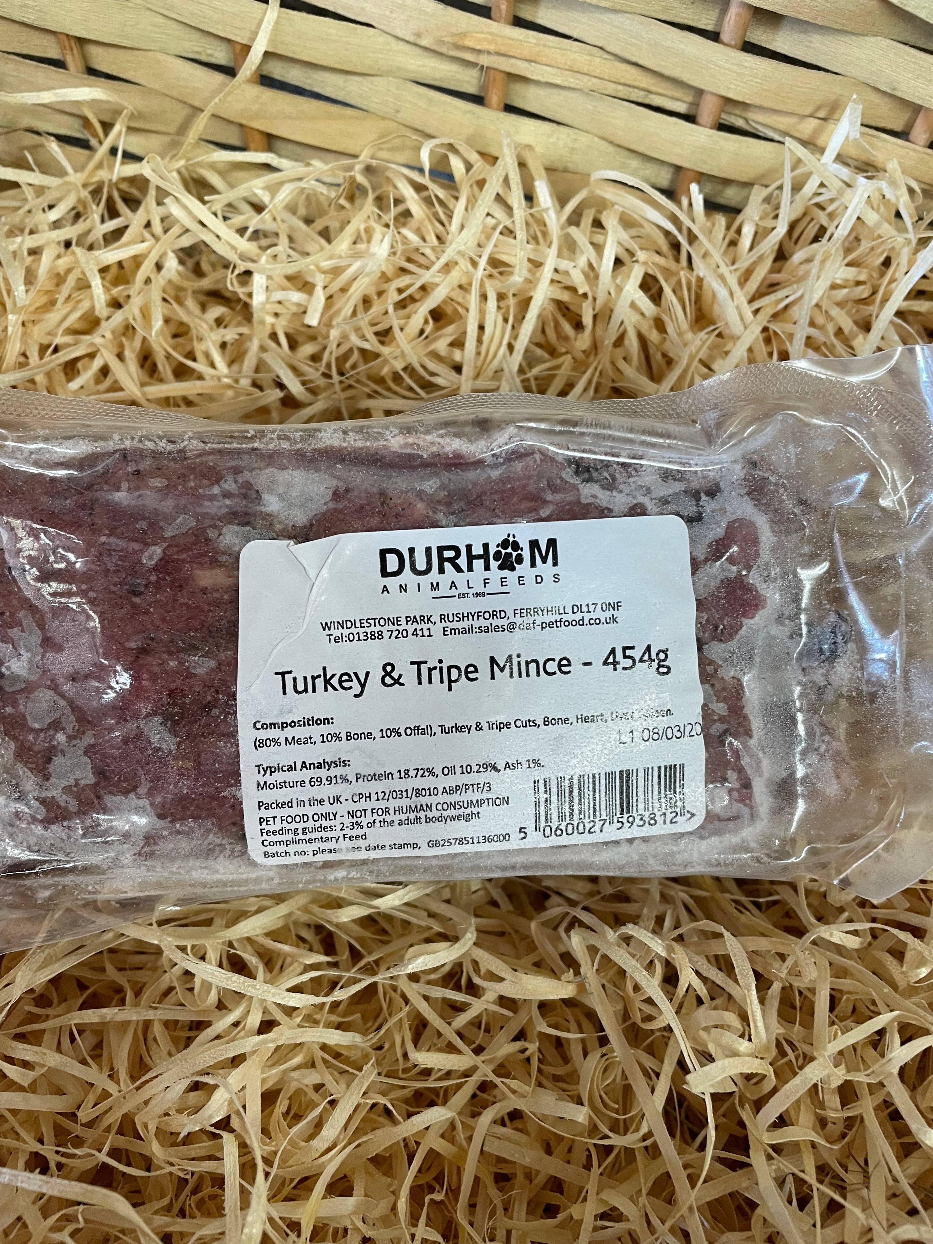 DAF Turkey & Tripe 80/10/10 Complete Mince – TheRawFoodWarehouse