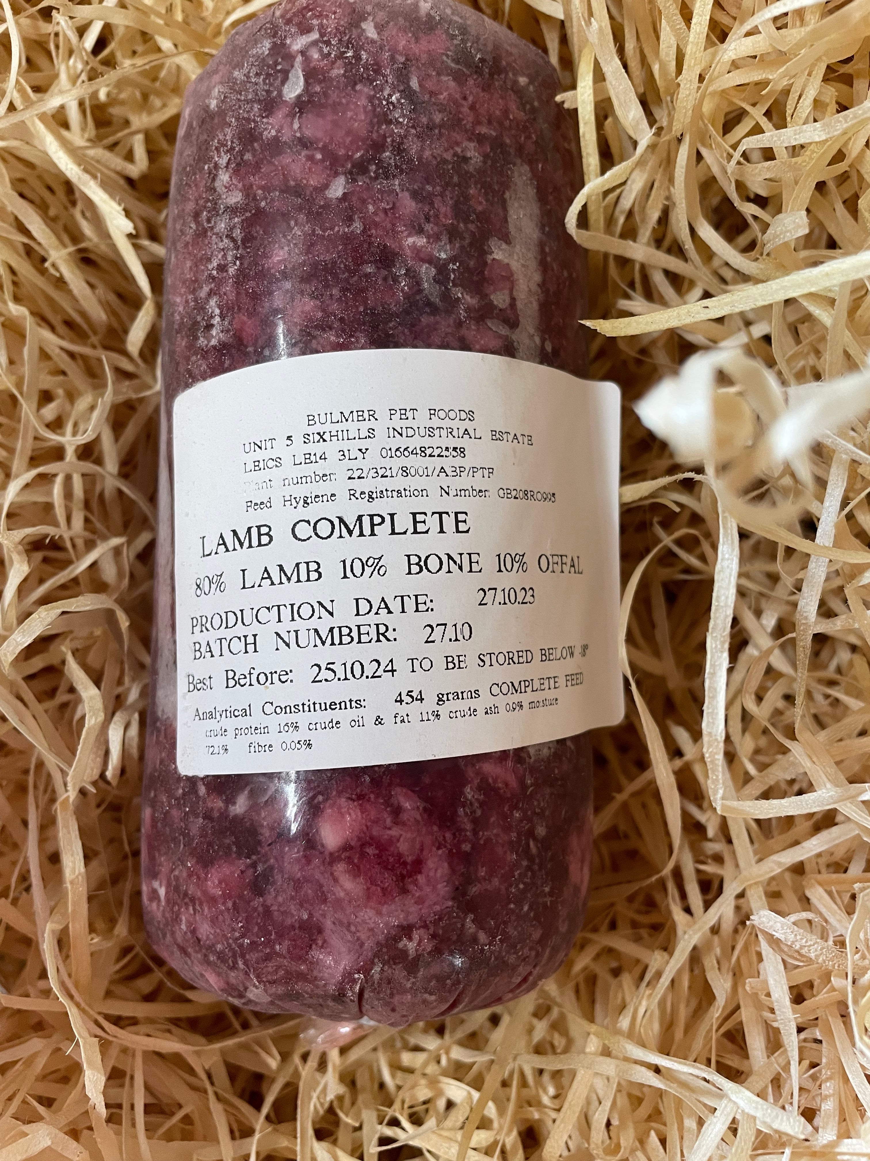 Bulmer Lamb Complete Mince. 80/10/10 – TheRawFoodWarehouse